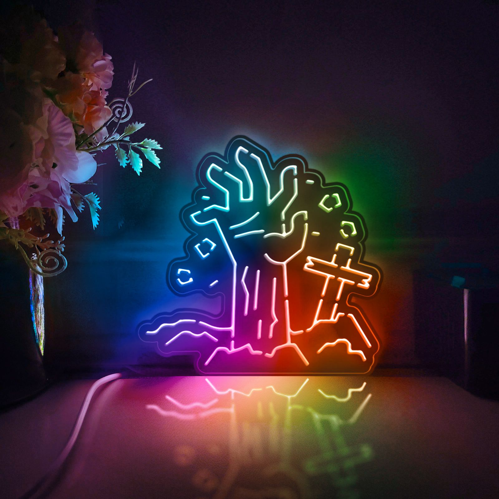 Ghost Of The Living Dead Led Light Box, Dimmable Neon-Like Light Signs ...