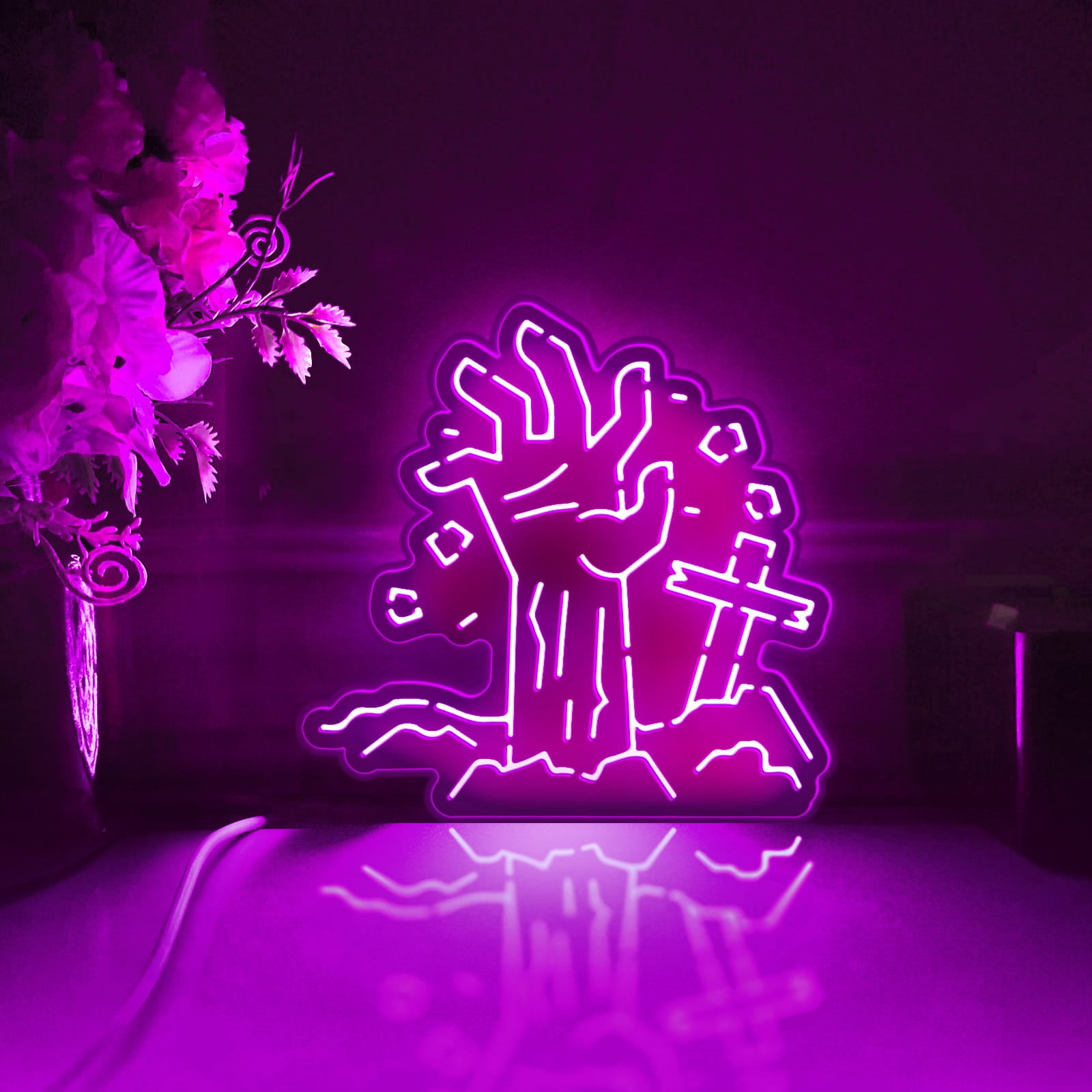 Ghost Of The Living Dead Led Light Box, Dimmable Neon-Like Light Signs ...