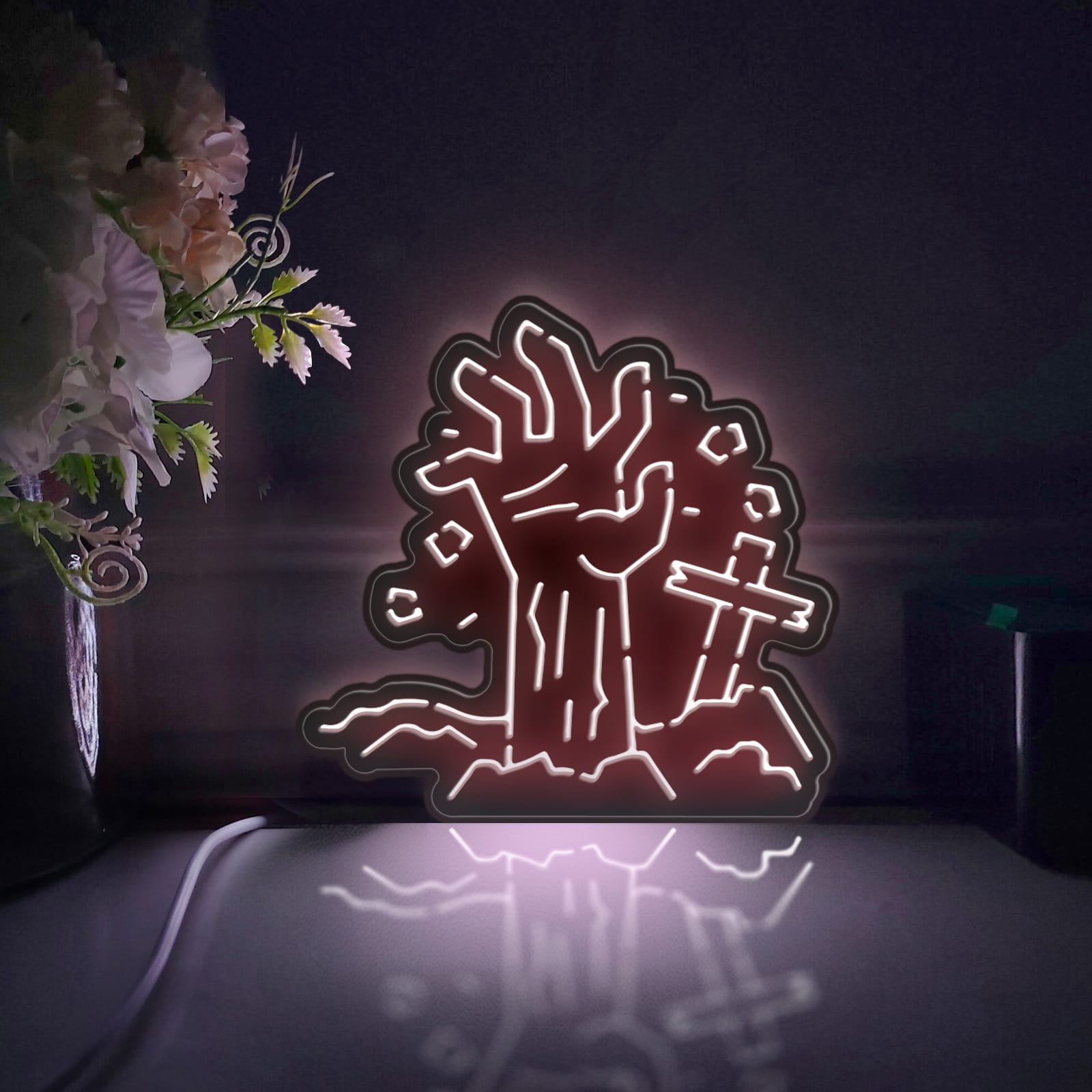 Ghost Of The Living Dead Led Light Box, Dimmable Neon-Like Light Signs ...