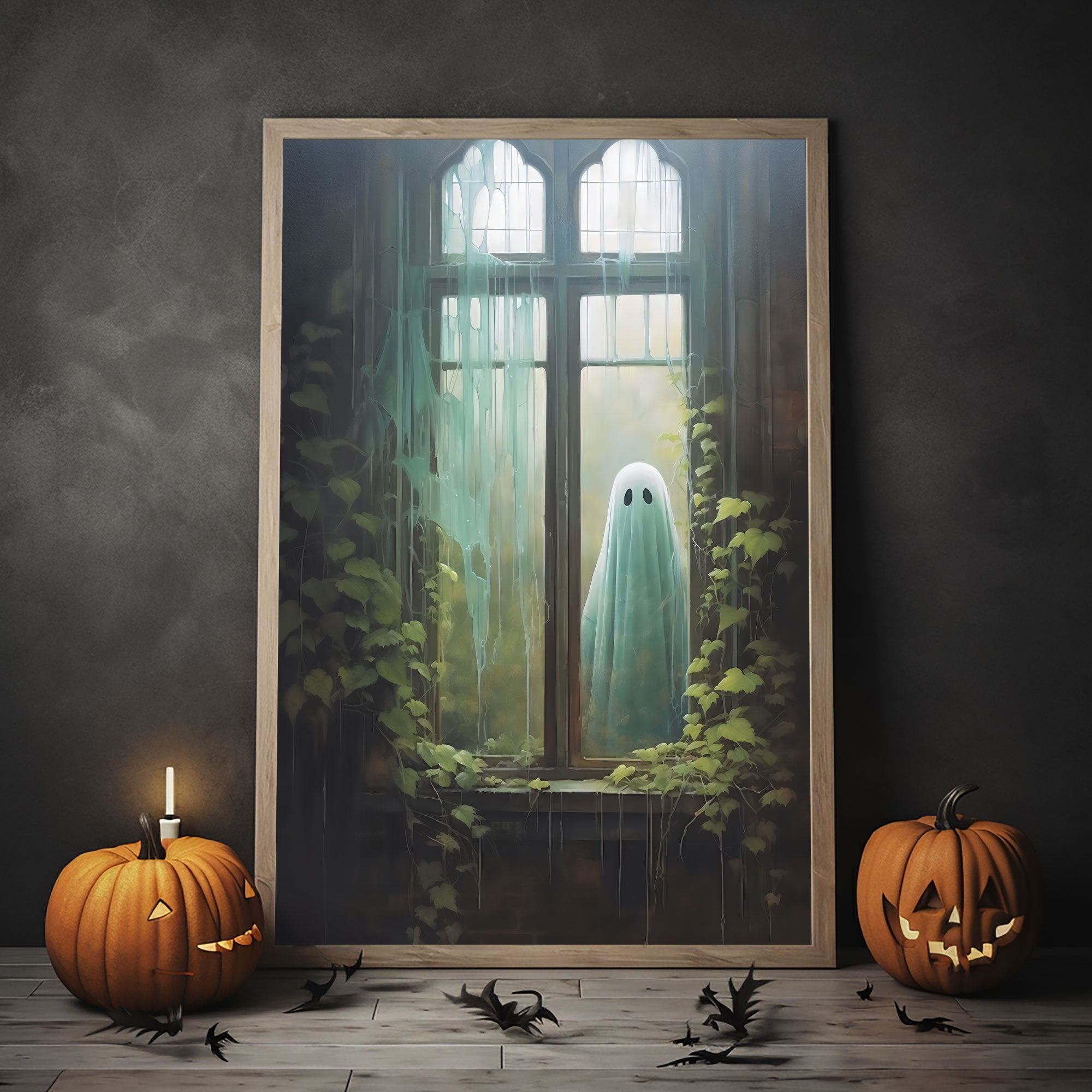 Ghost Outside The Window Poster, Vintage Poster, Dark Academia ...