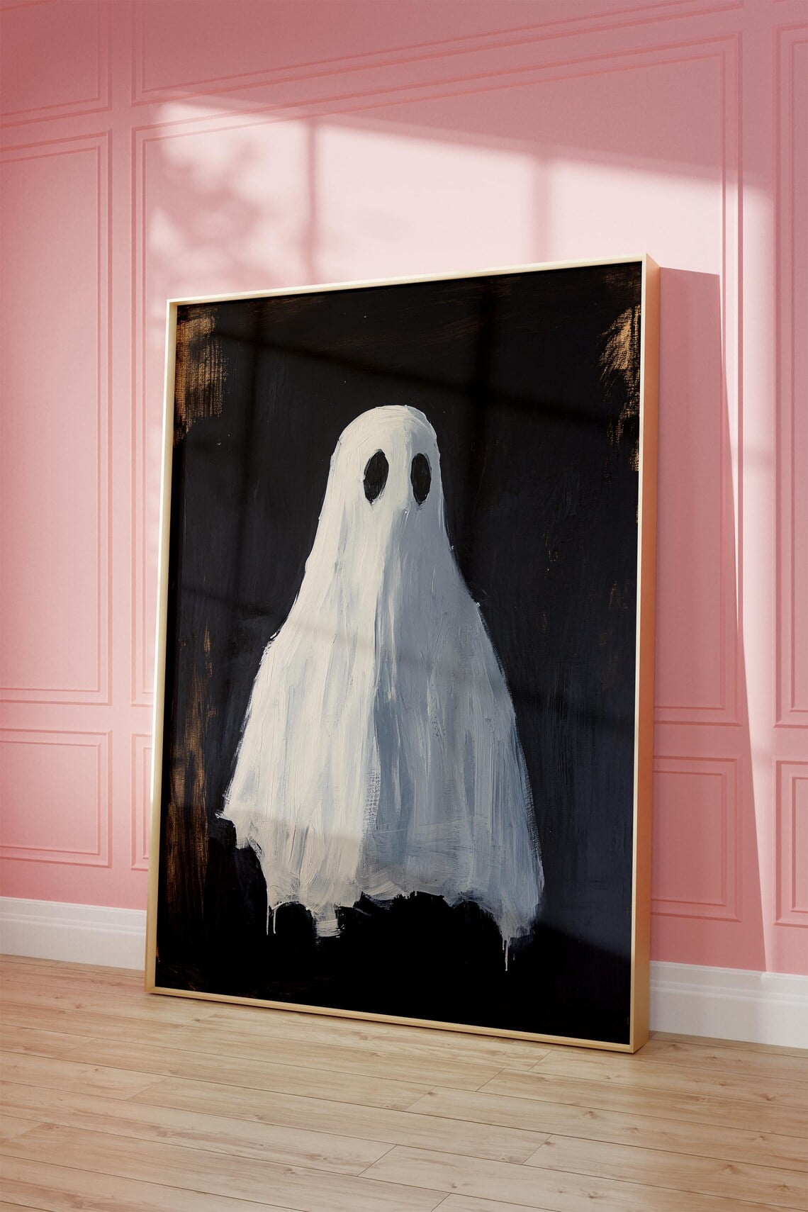 Ghost Painting, Trendy Wall Art, Decor, Abstract Cute Ghost Vintage ...