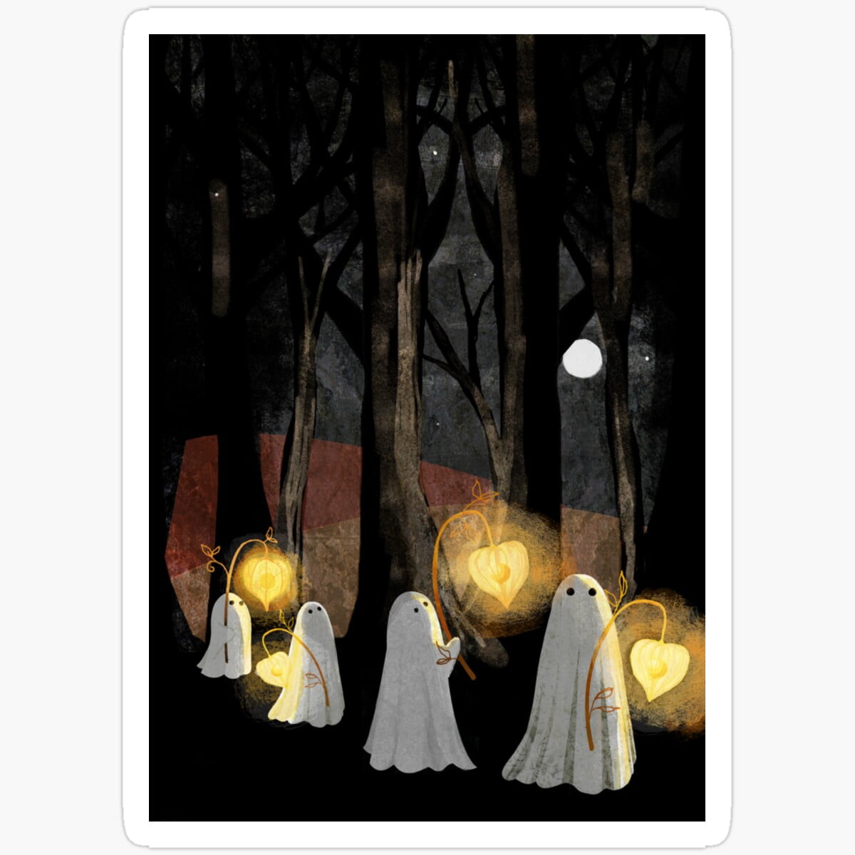 Ghost Parade Sticker. Gift For You - Decorate Laptops, Water Bottles ...