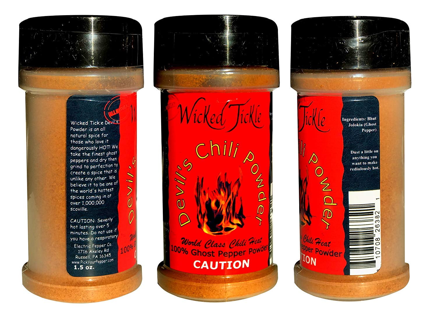 Wicked Tickle Ghost Pepper Chili Powder - Spicy Chile Package, Devil's ...