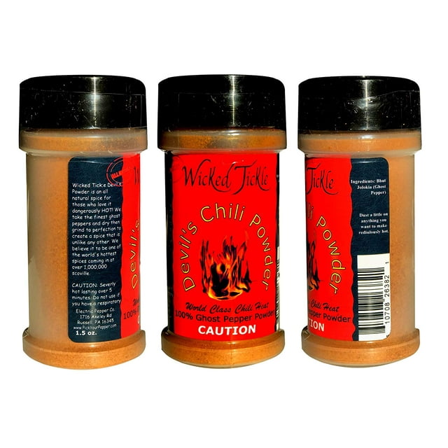 Wicked Tickle Ghost Pepper Chili Powder - Spicy Chile Package, Devil's ...