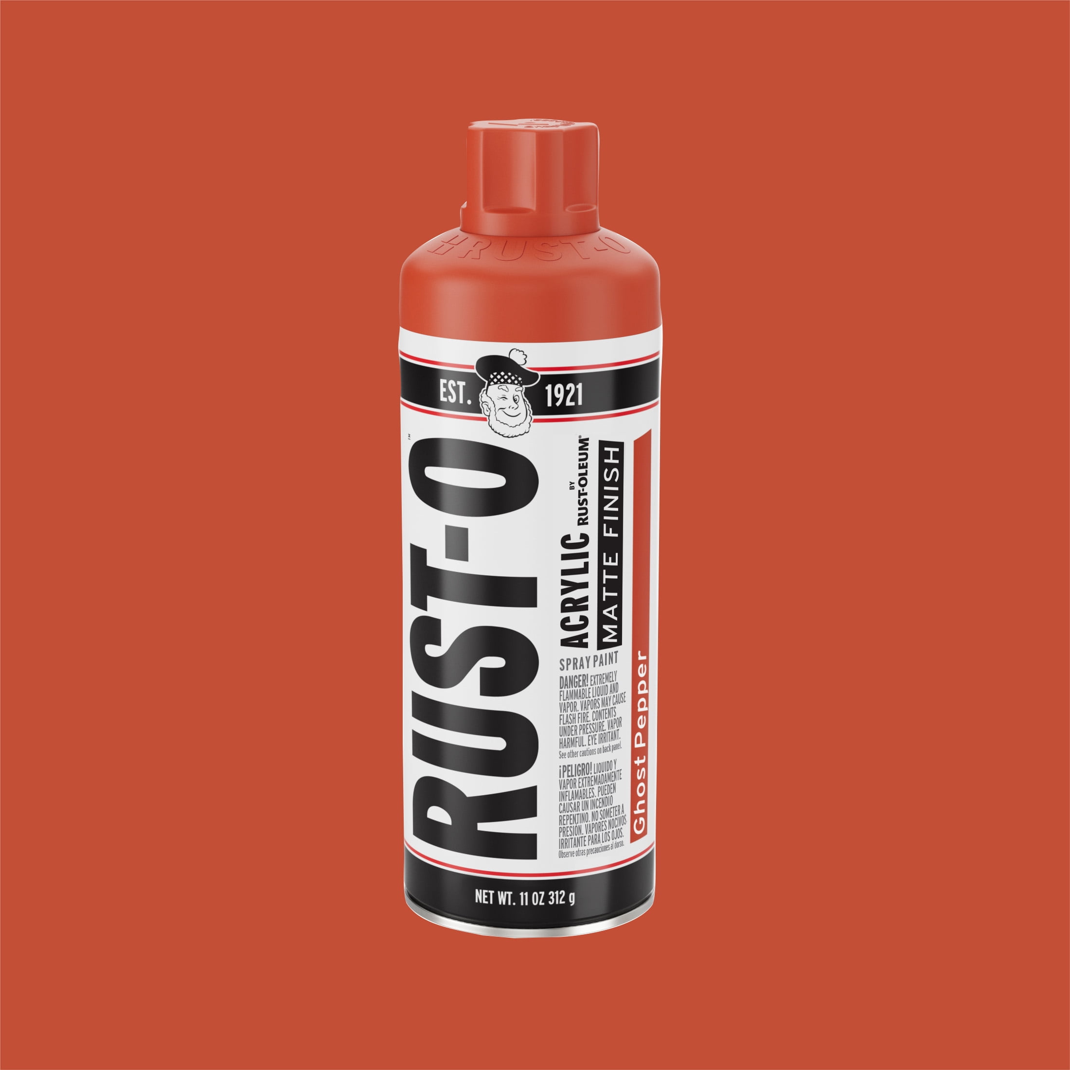 Ghost Pepper, Rust-Oleum Rust-O Acrylic Matte Spray Paint-392212, 11 oz ...