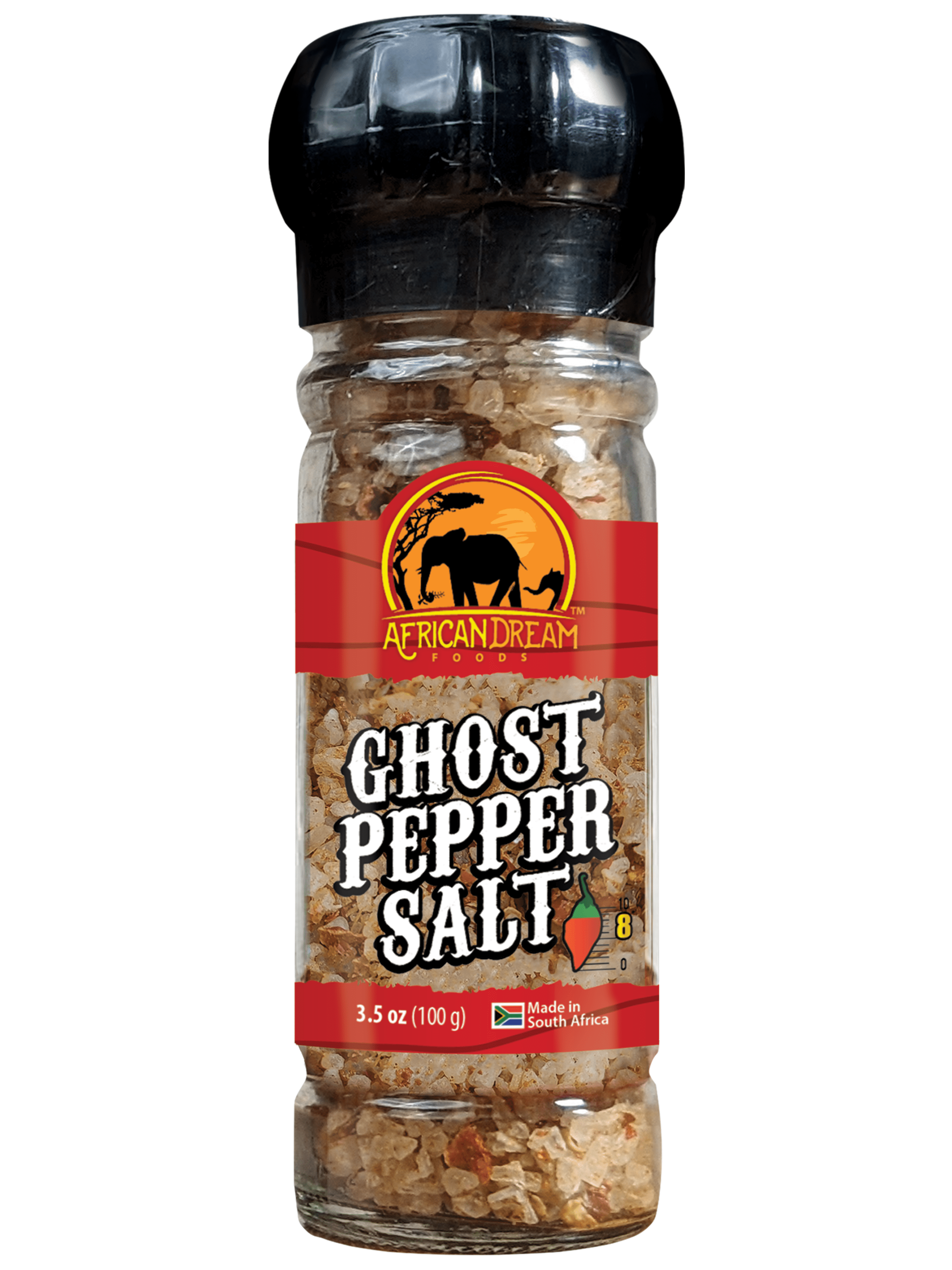 Ghost Pepper Spicy Salt with Reusable Grinder by African Dream Foods ...