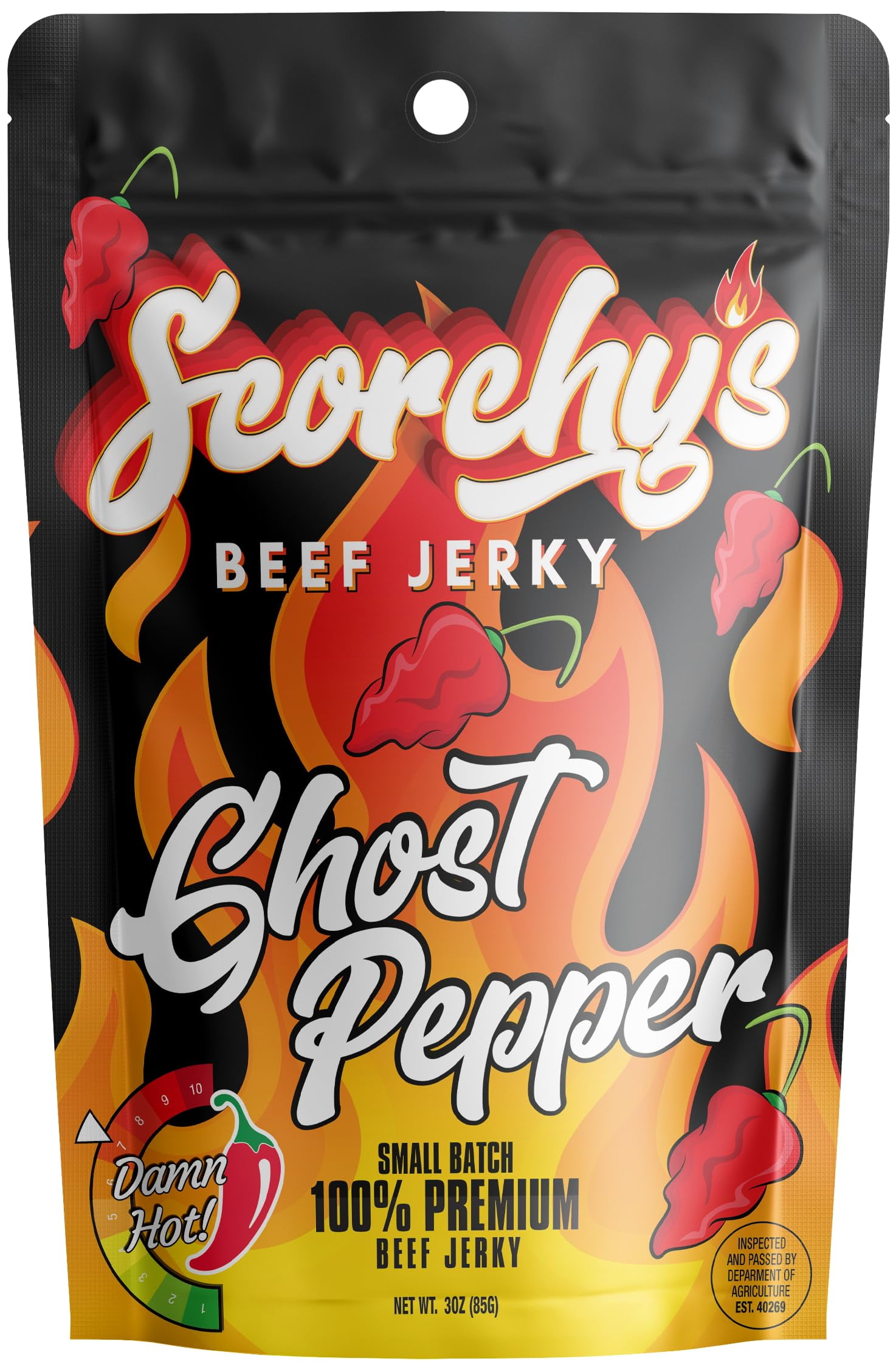 | Ghost Pepper ZS23 Beef Jerky | Hand-Crafted | Spicy Protein Snack | Low Calorie and Low Fat ...