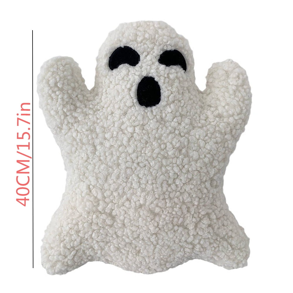 Ghost Pillow Halloween,Cute Ghost Shaped Soft Fluffy Plush Throw Pillow ...