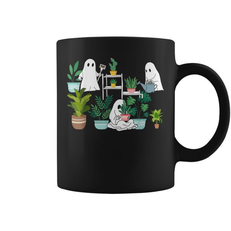 Ghost Plant Lady Spooky Gardener Gardening Plant Lover Coffee Mugs ...