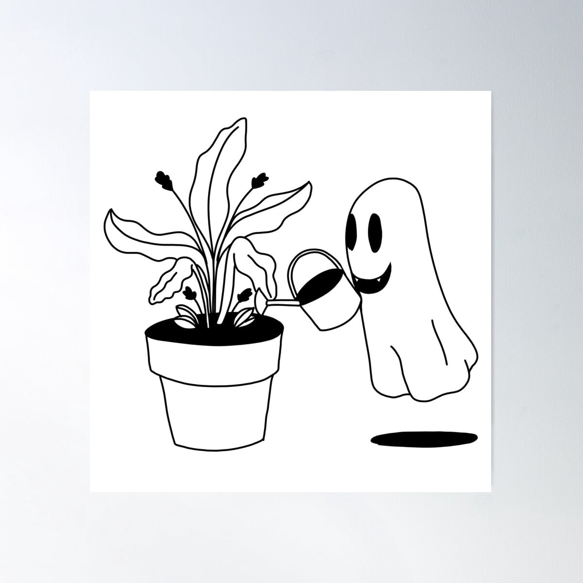 Ghost Plant Poster Wall Art, Modern Wall Decor For Living Room Bedroom ...