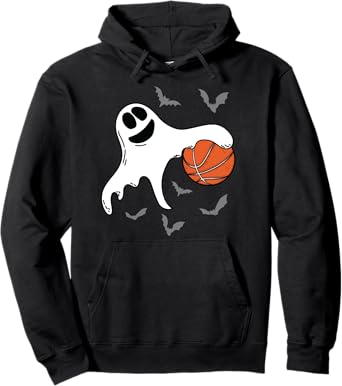 Ghost Playing Basketball Lazy DIY Costume Sport Pullover Hoodie ...