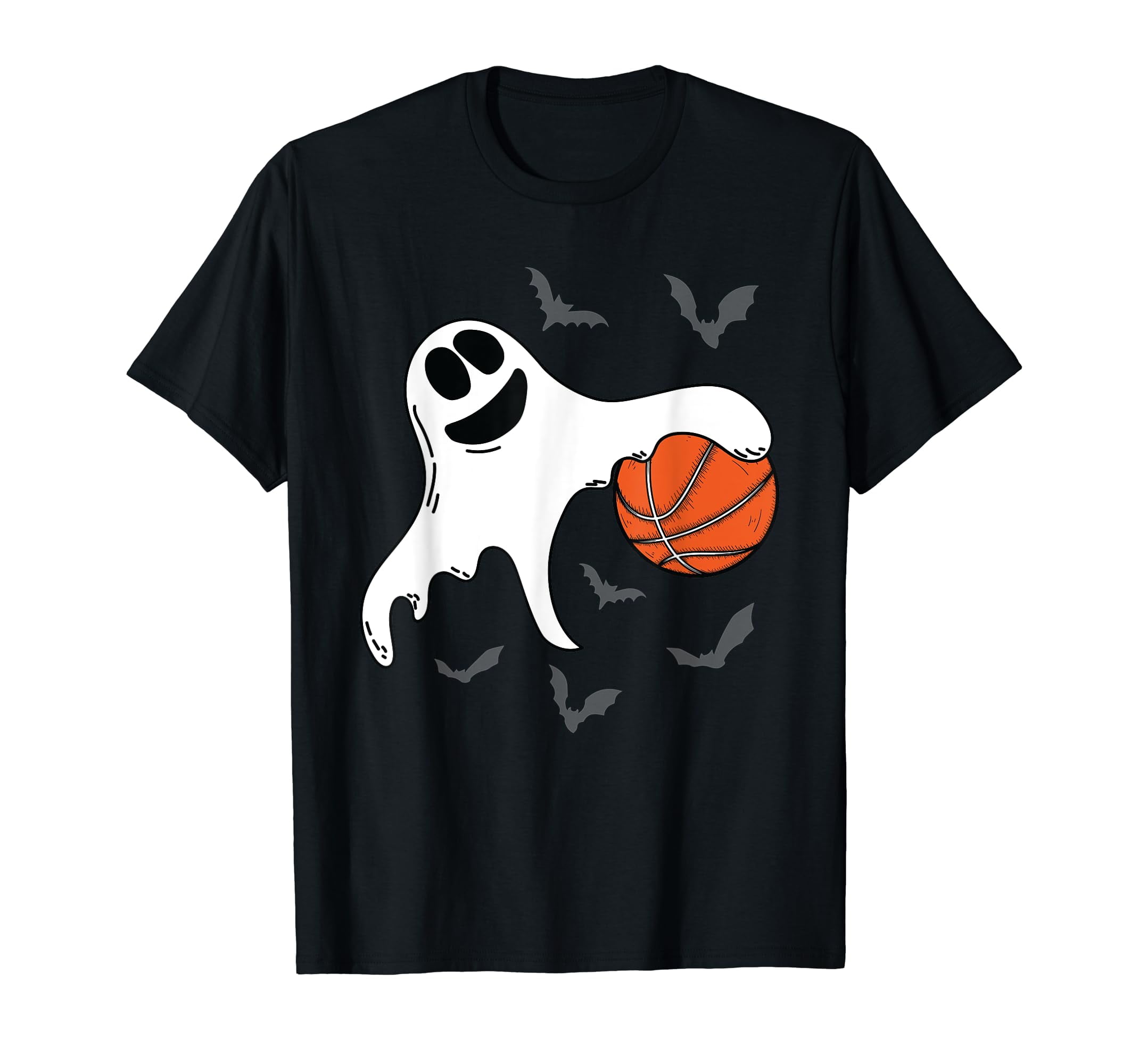 Ghost Playing Basketball Lazy DIY Halloween Costume Sport T-Shirt ...