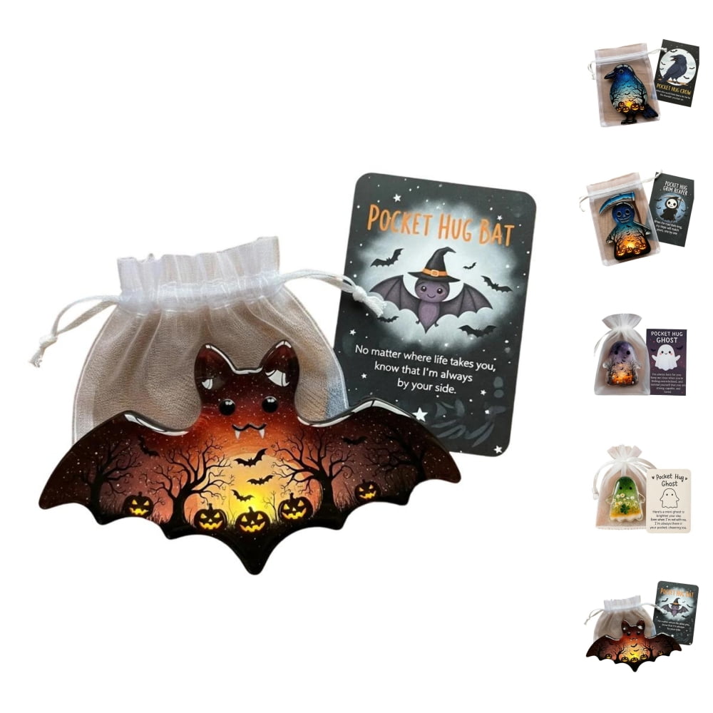 Ghost Pocket Cards, Ghost Pocket Mini Halloween Hug Token with ...