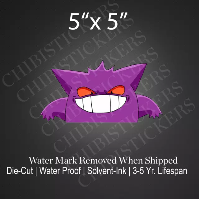 Ghost Pokemon Gengar Haunter Ghastly Sticker Vinyl Sticker Waterproof ...