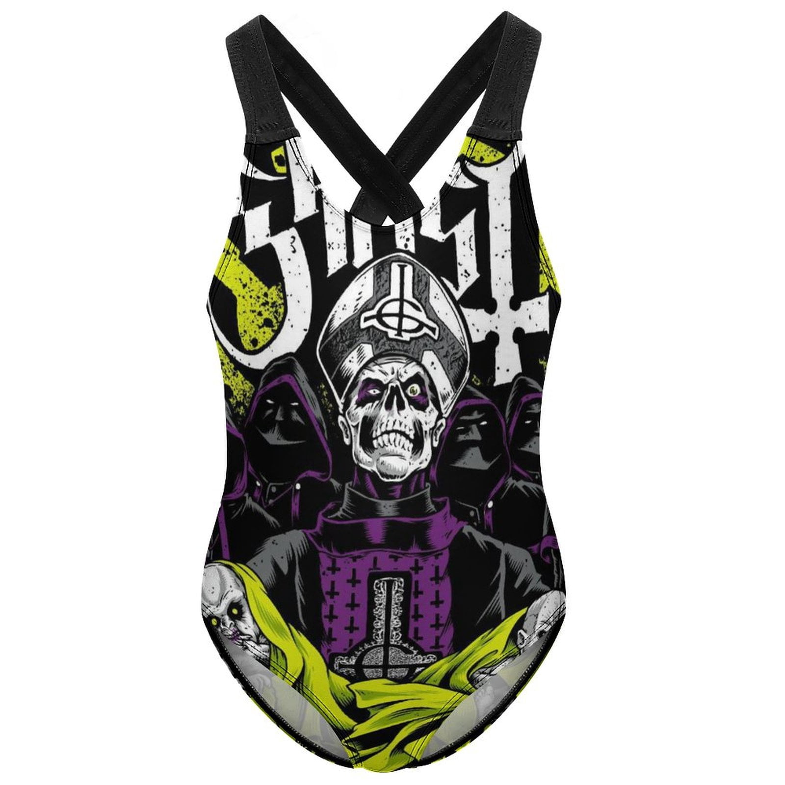 Ghost Poster Band Children's One-piece Swimsuit Summer Girl's Swimming ...