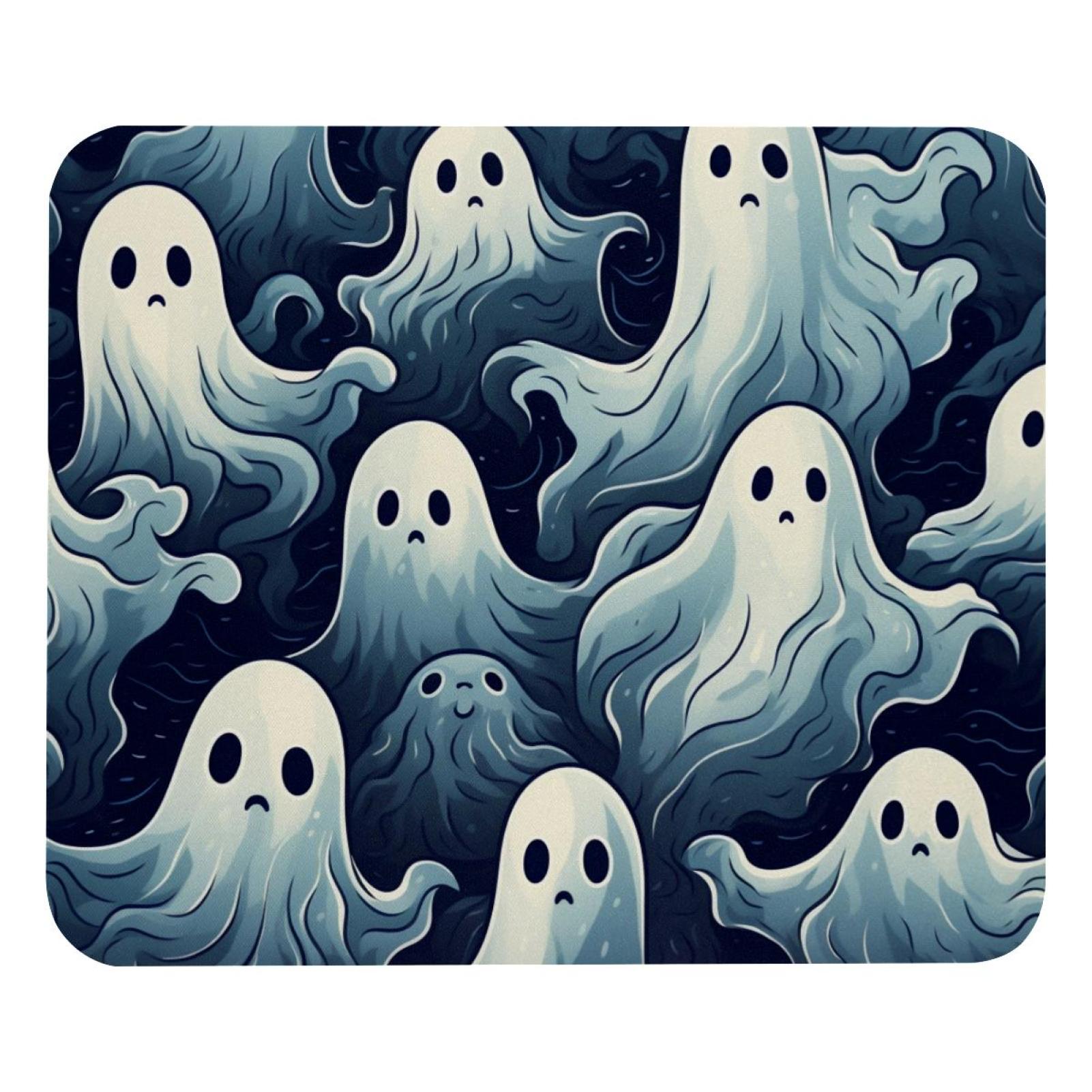 Ghost Printed Square Mouse Pad, 8.3x9.8 Inch, Non-Slip Rubber Bottom ...