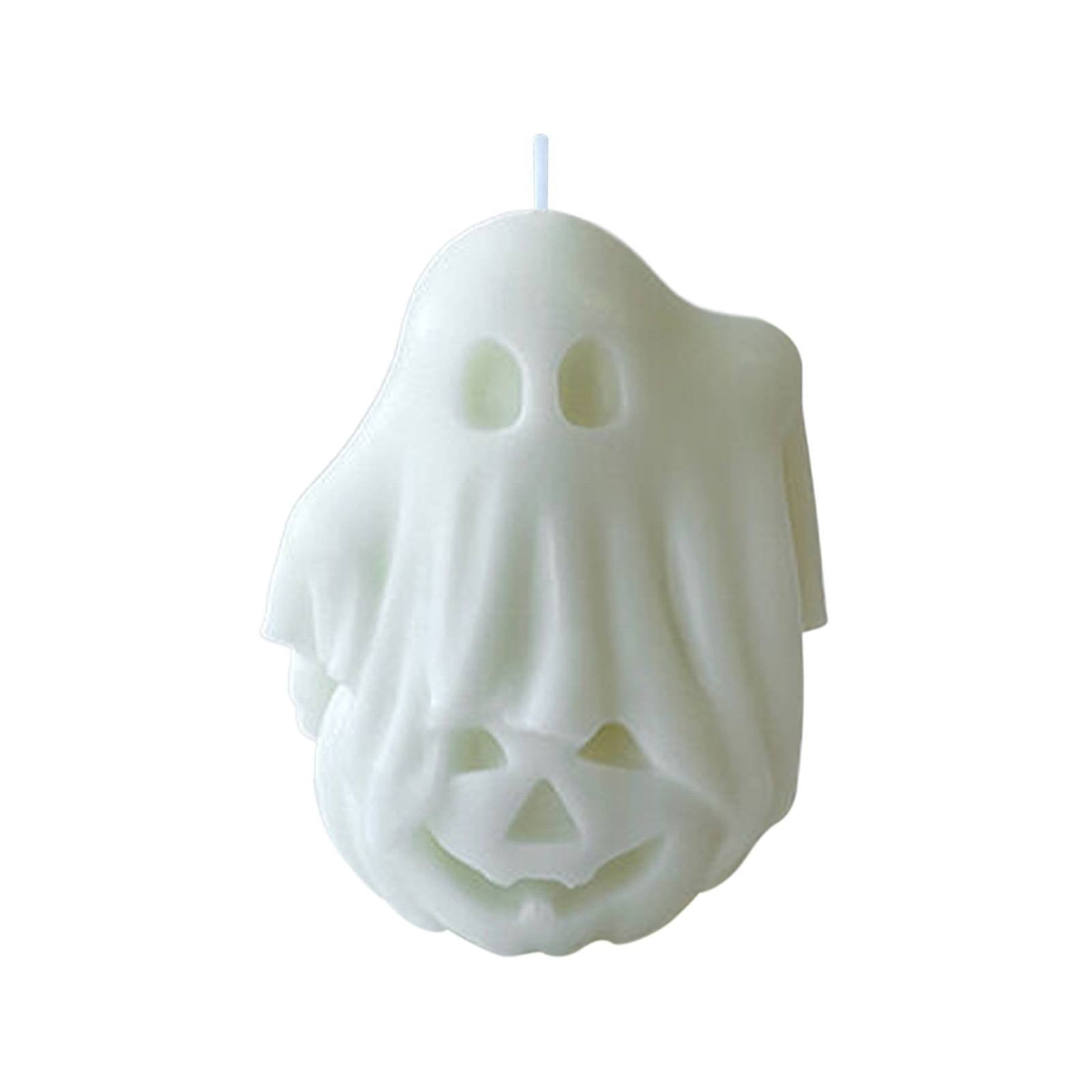 Ghost Pumpkin Candle, Halloween Ghost Candle, Large Pumpkin Spooky ...