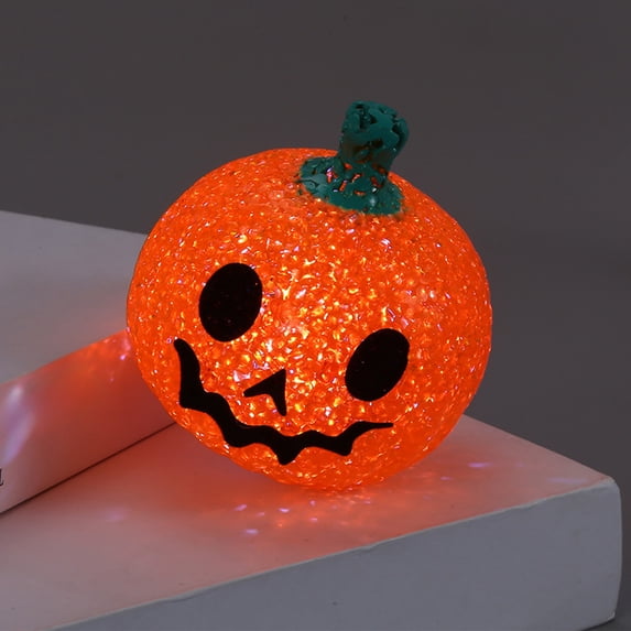 Ghost Pumpkin LED Light - Color Changing Halloween Decor, Battery ...