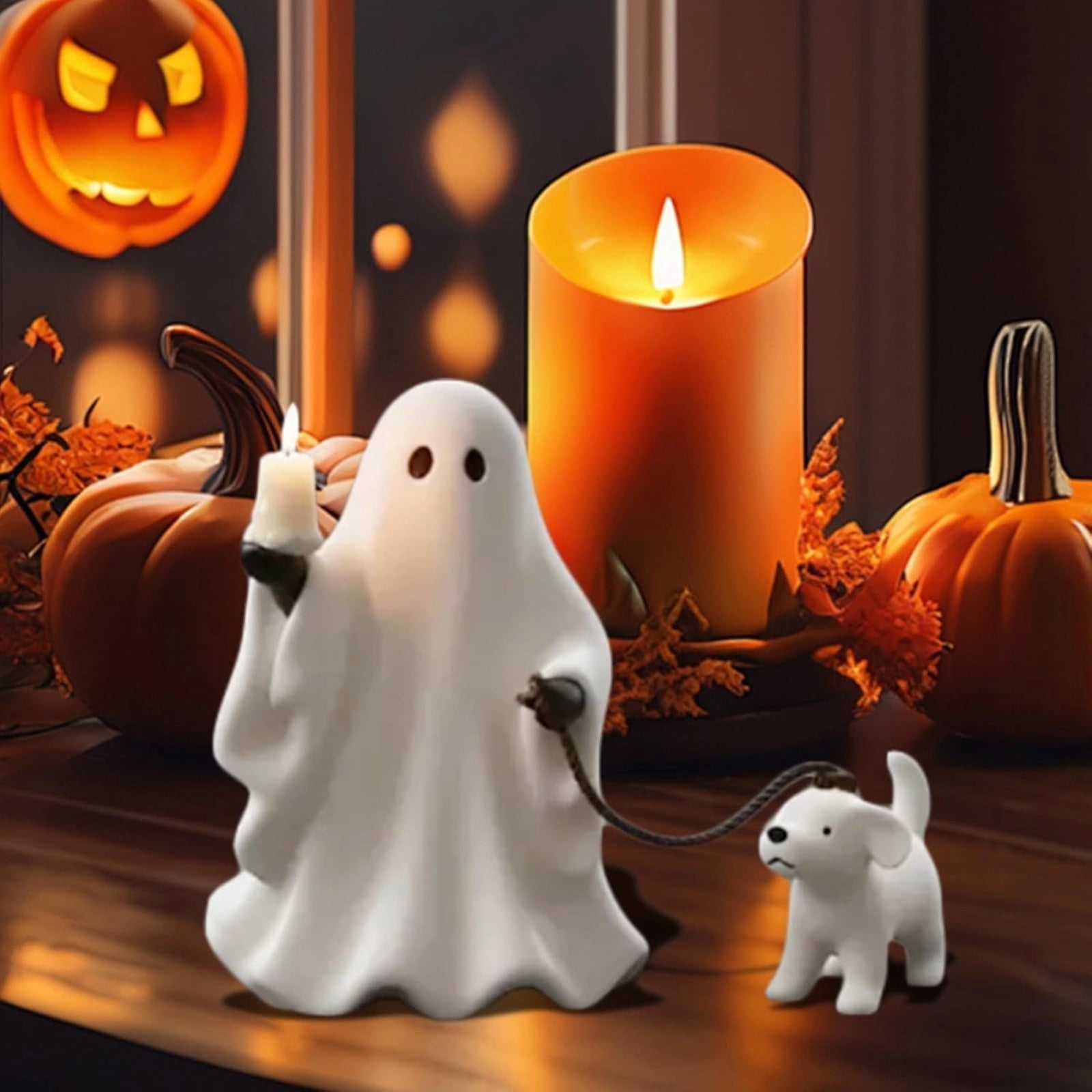 Ghost Pup Candle Holder,Whimsical Halloween Figurine,Cute Ghost Dog ...