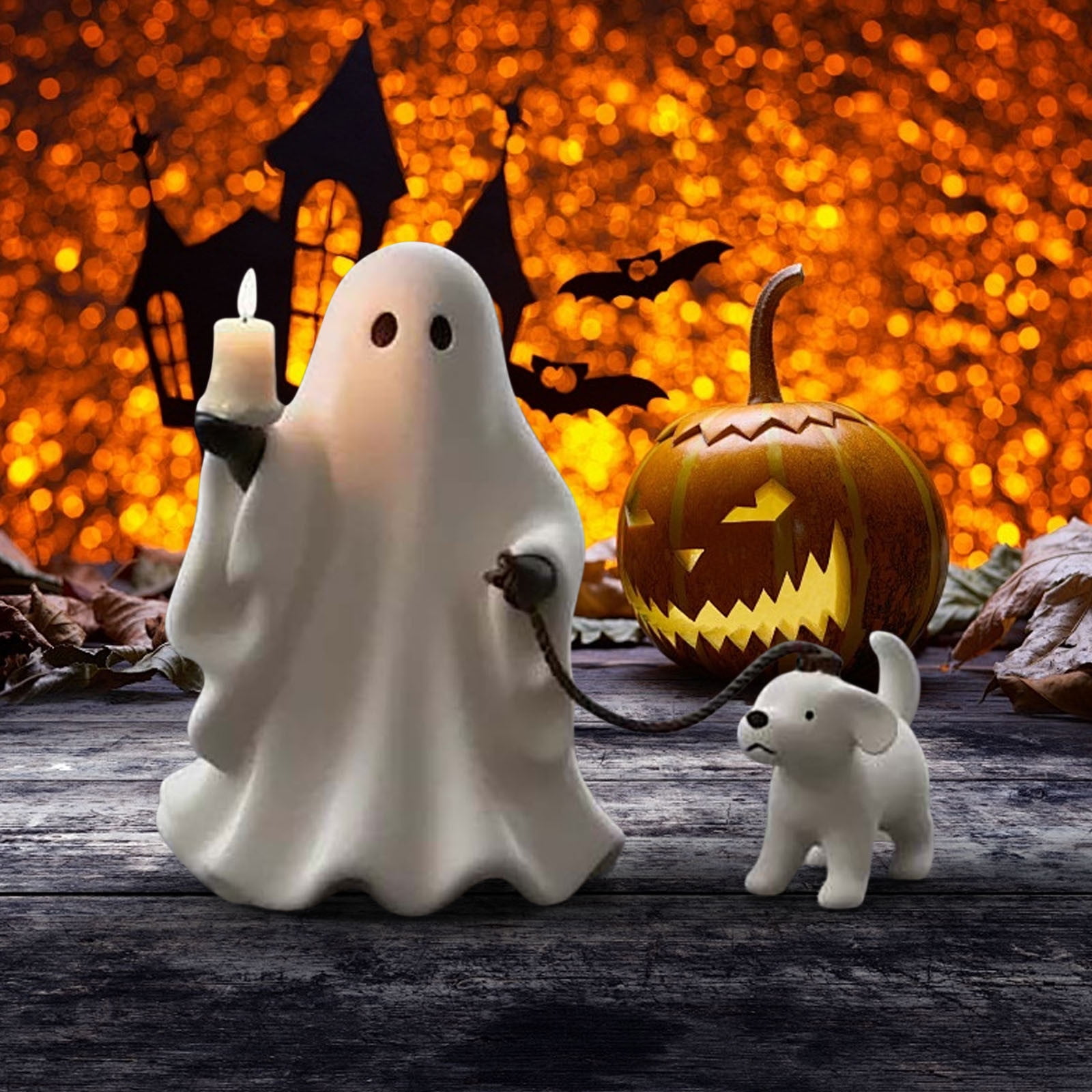 Ghost Pup Candle Holder,Whimsical Halloween Figurine,Cute Ghost Dog ...
