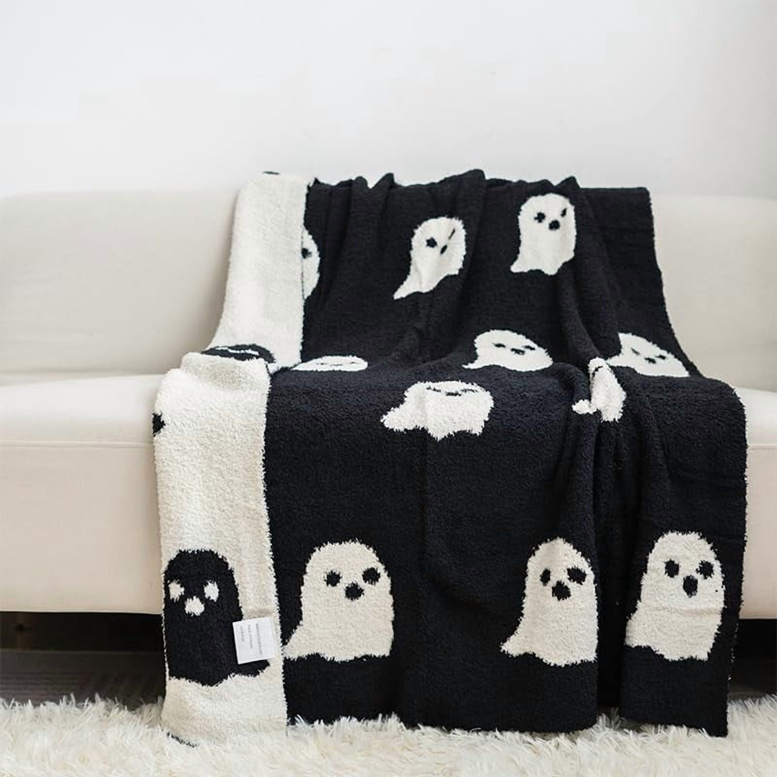 Ghost Reading Blanket, 2025 New Halloween Ghost Reading a Book Throw ...