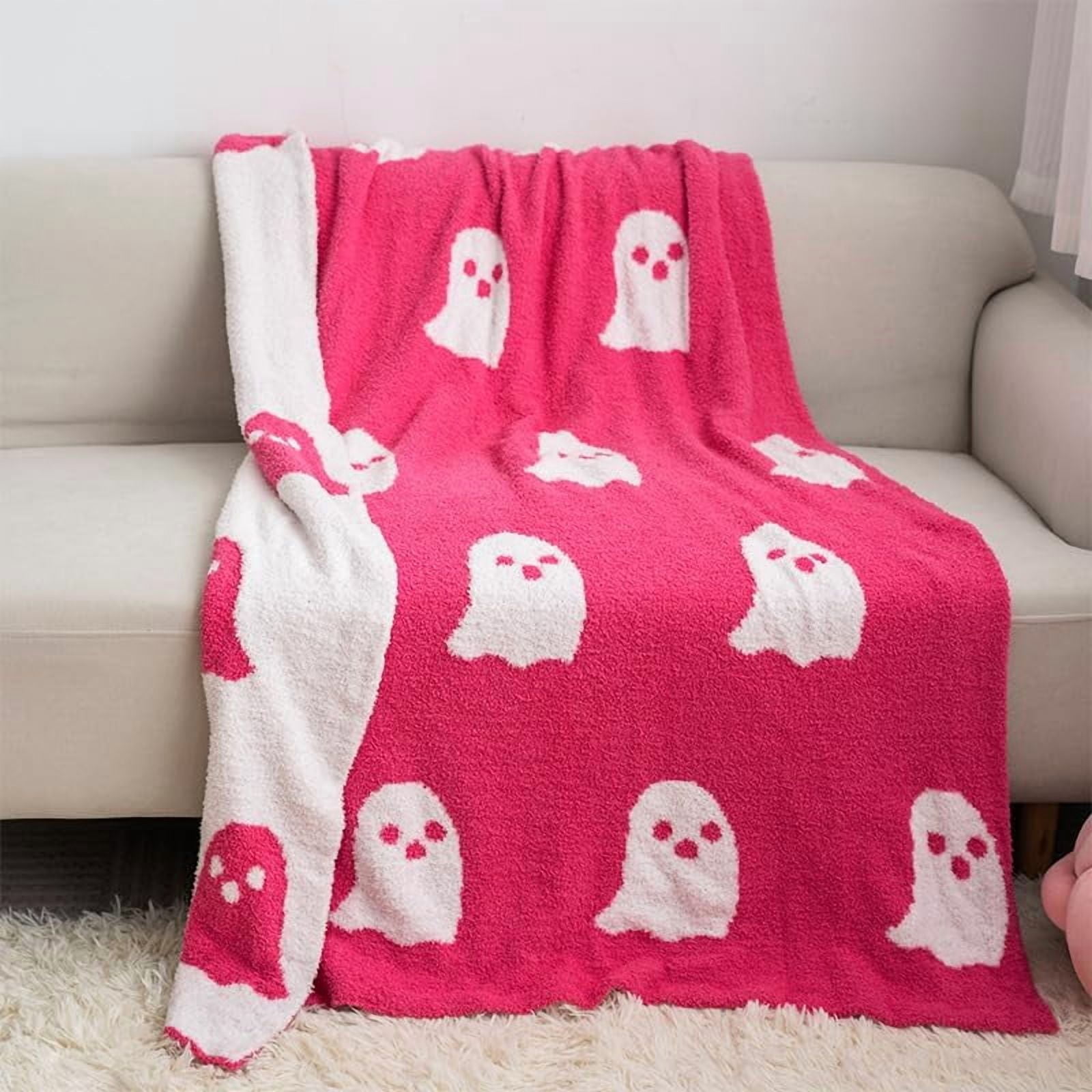 Ghost Reading Blanket, 2025 New Halloween Ghost Reading a Book Throw ...