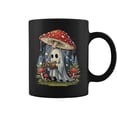 Ghost Reading Book Halloween Mushroom Spooky Cottagecore Coffee Mugs ...