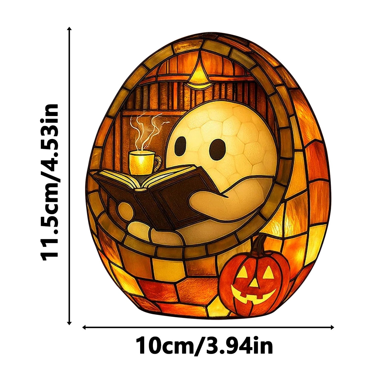 Ghost Reading Book Lamp,Halloween Ghosts Reading Night Light Up,Adorable Ghost Reading Night ...