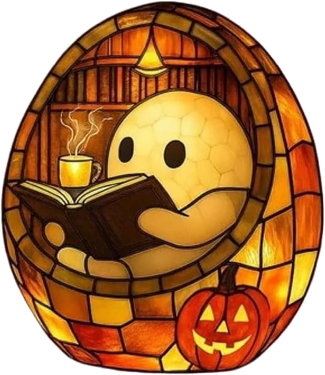 Ghost Reading Book Lamp,Halloween Ghosts Reading Night Light Up ...