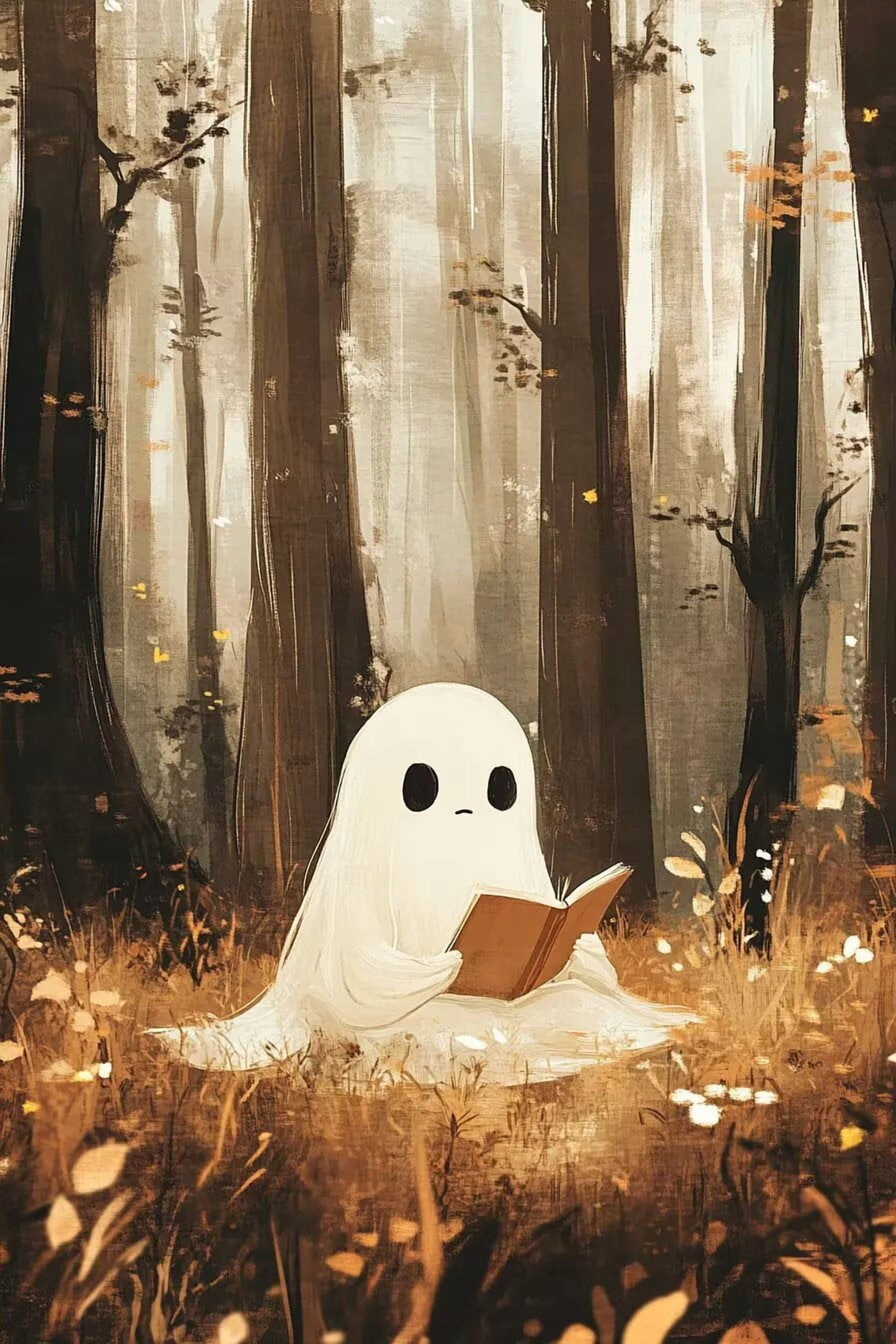 A Ghost Reading In Forest Diamond Painting Kits for Adults-Reading Nook ...