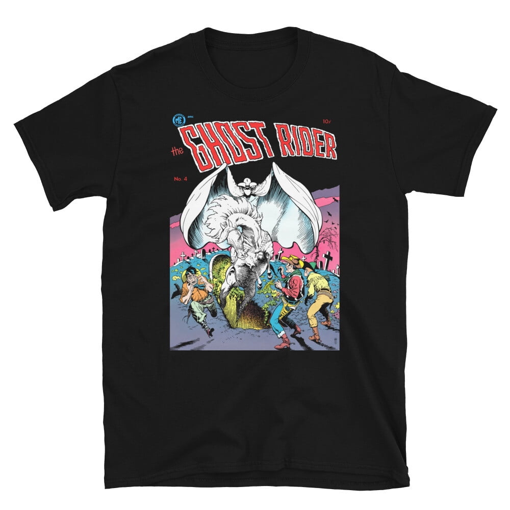 Ghost Rider Comic No. 4 Frank Frazetta Cover T-Shirt(Black) - Walmart.com