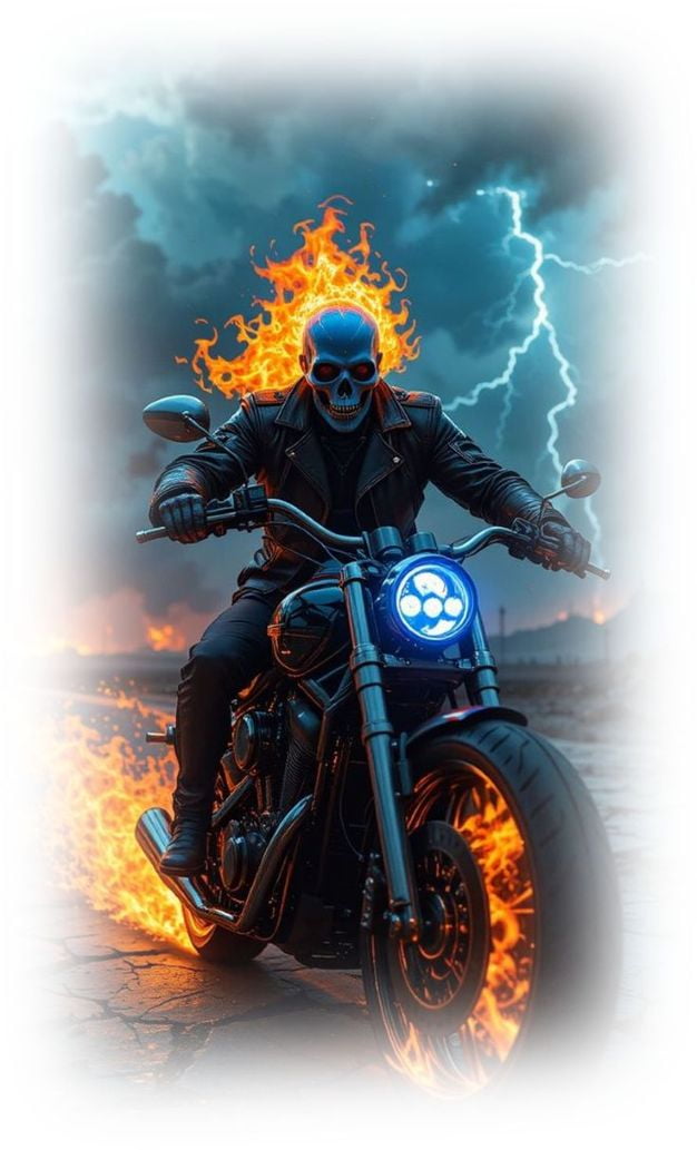 Ghost Rider DIY Full Drill Diamond Dots Paintings Picture Arts Craft ...