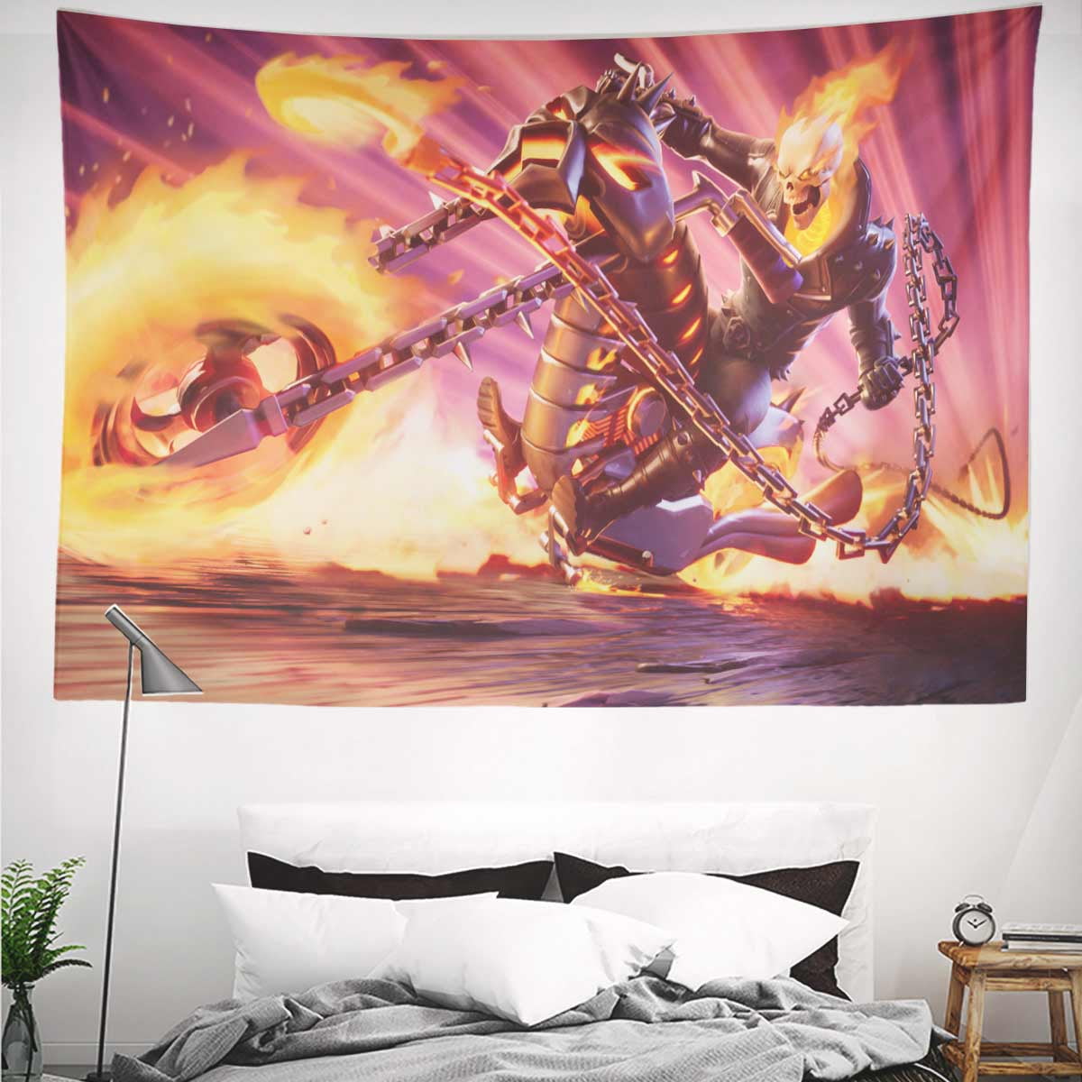 Ghost Rider Tapestry Gift Wall Hanging Backdrop for Room Bedroom Girls ...