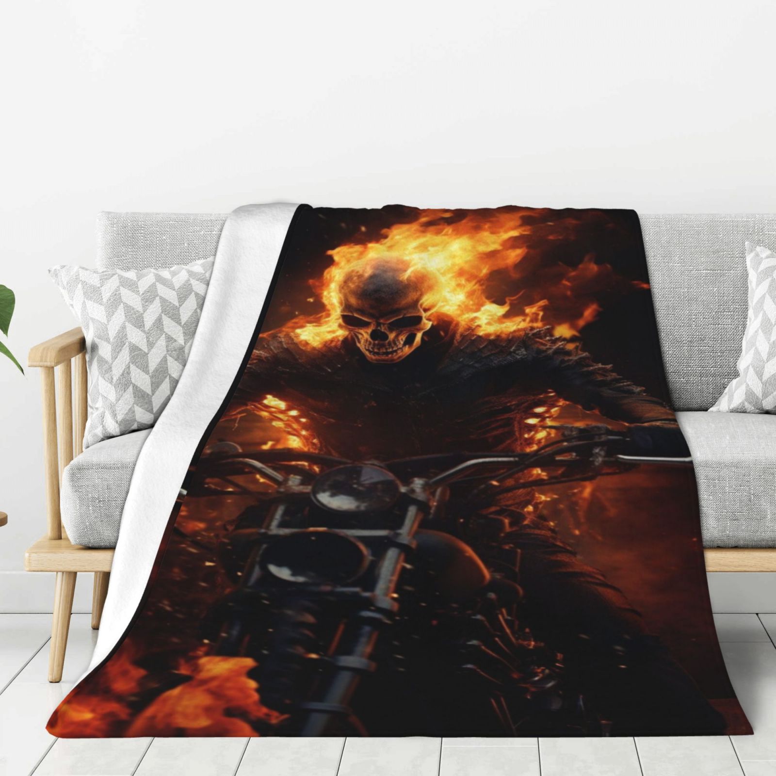 Ghost Ridermarvel'S Ghost Rider Flannel Blanket - Comic-Inspired, Multi ...