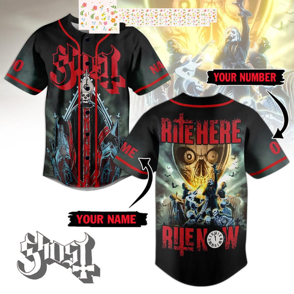 Ghost Rite Here Rite Now Legend Performance Personalized Baseball ...