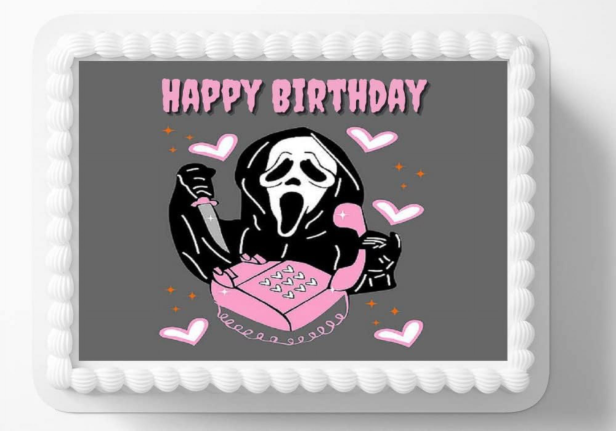 Ghost Scream Face Birthday Cake Topper - Walmart.com