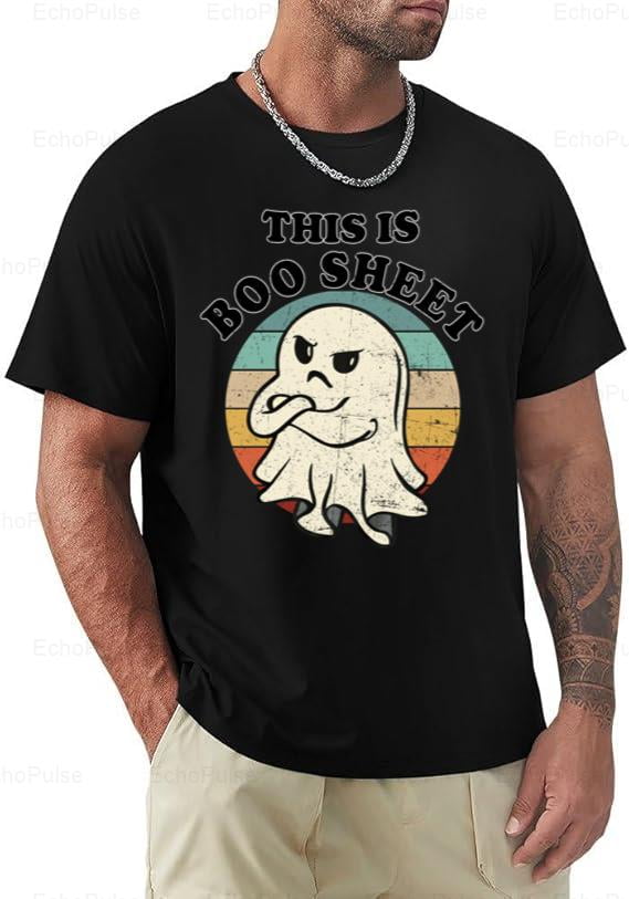 Ghost Sheet Playful Boo Humor Retro Halloween Costume T-Shirt - Walmart.com