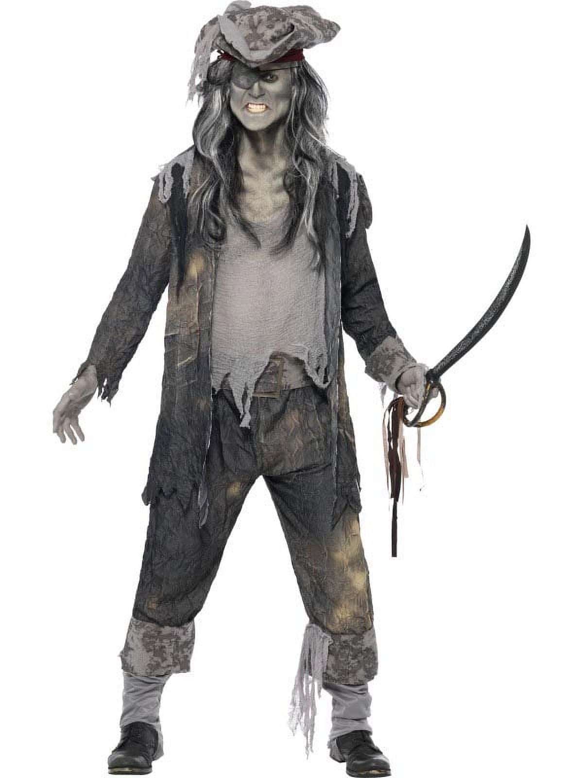 Ghost Ship Ghoul Costume Adult Grey Halloween Accessories Large Male ...