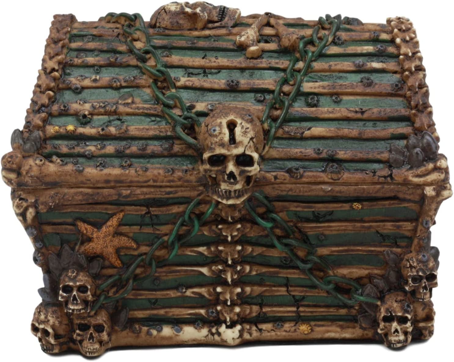 Ghost Ship Haunted Skull Skeleton Treasure Chest Jewelry Box - Walmart.com