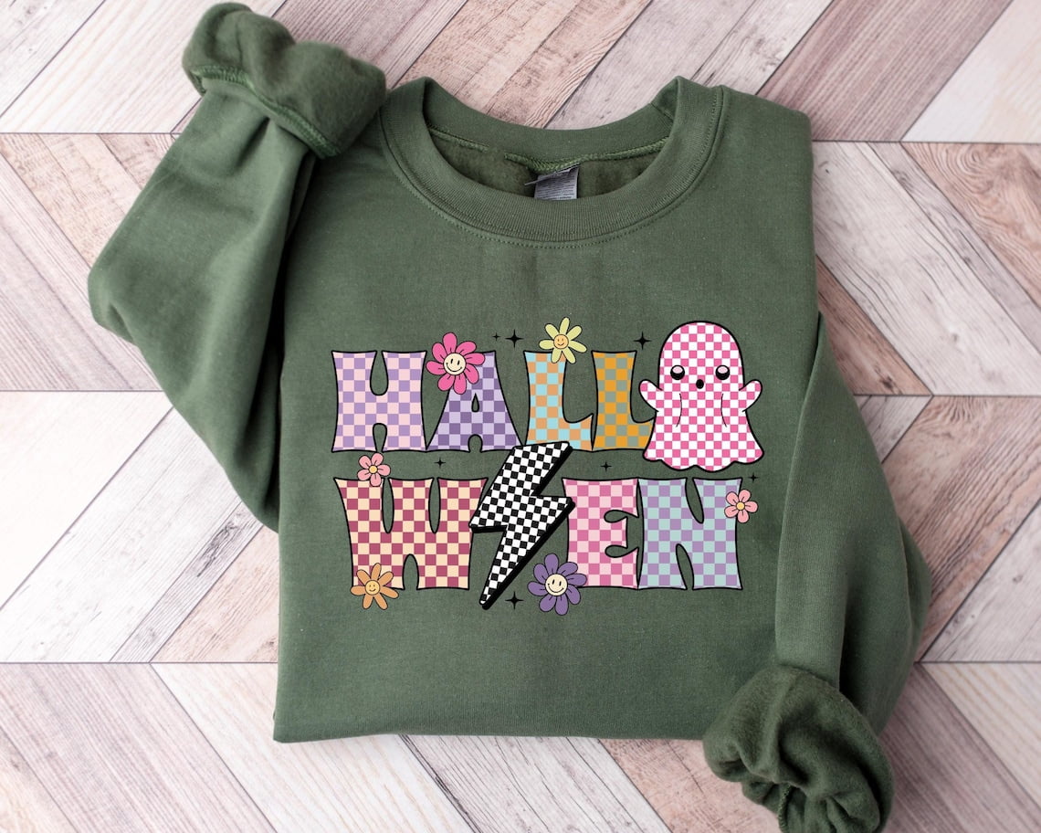 Ghost Shirts Floral Ghost Tshirt, Ghosts With Flowers, Cute , Ghosts ...