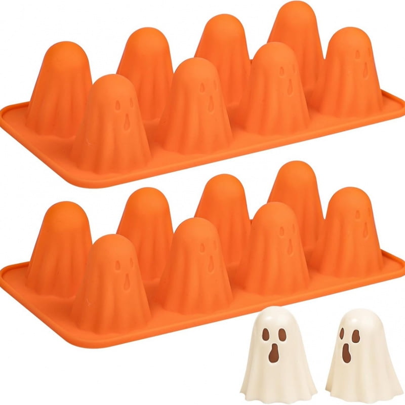 Ghost Silicone Molds 2 Packs Non-Stick 3D Chocolate Molds 6-Cavity Cute ...