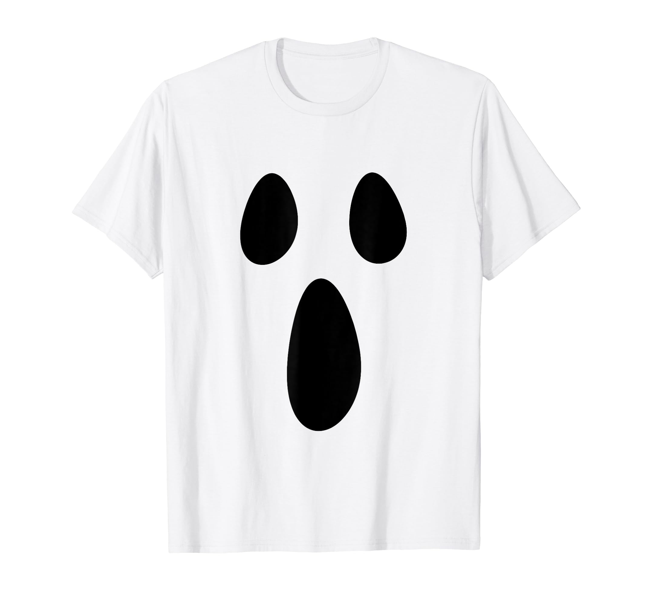 Ghost Silly Face Spooky Halloween Ghoul Face Easy Costume T-Shirt ...