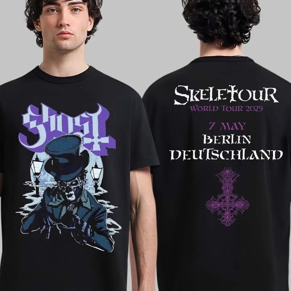 Ghost Skeletour World Tour 2025 Exclusive Pop Up Shop Berlin May 7 T-Shirt,Black Color,Size M ...
