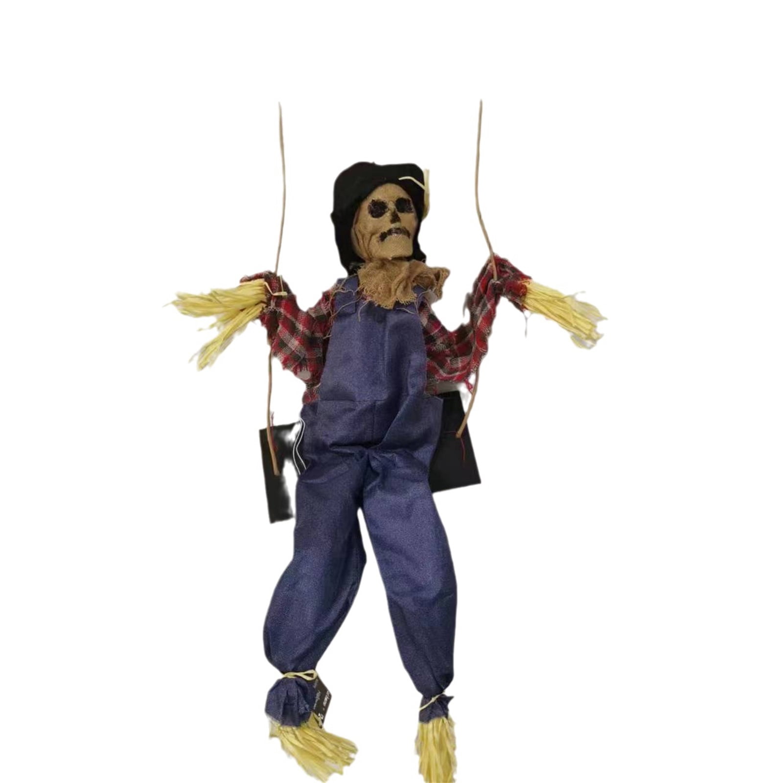 Ghost Skull Halloween Decorations, Realistic Scary Electric Swing Straw ...