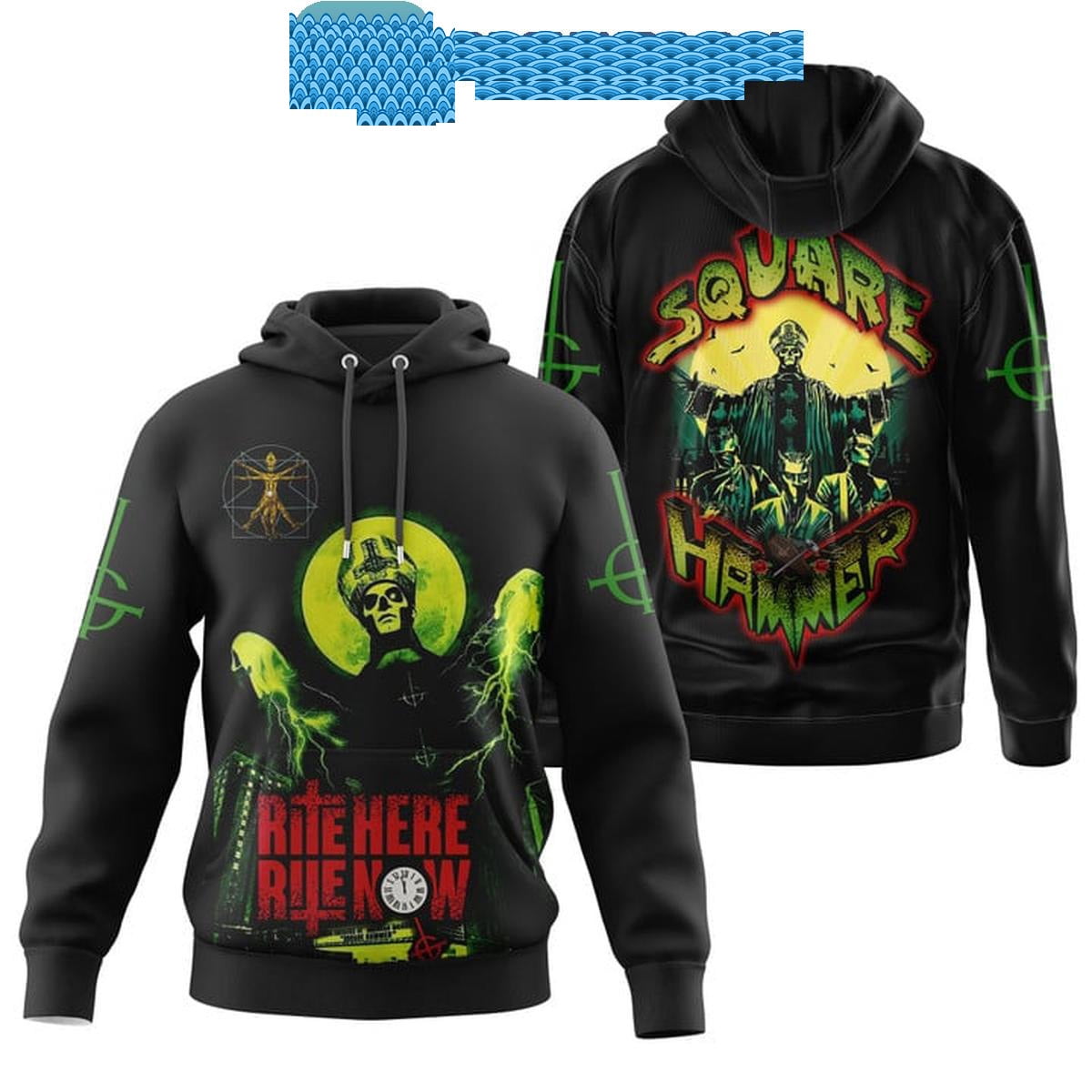 Ghost Square Hammer Rite Here Rite Now Hoodie Shirt - Walmart.com
