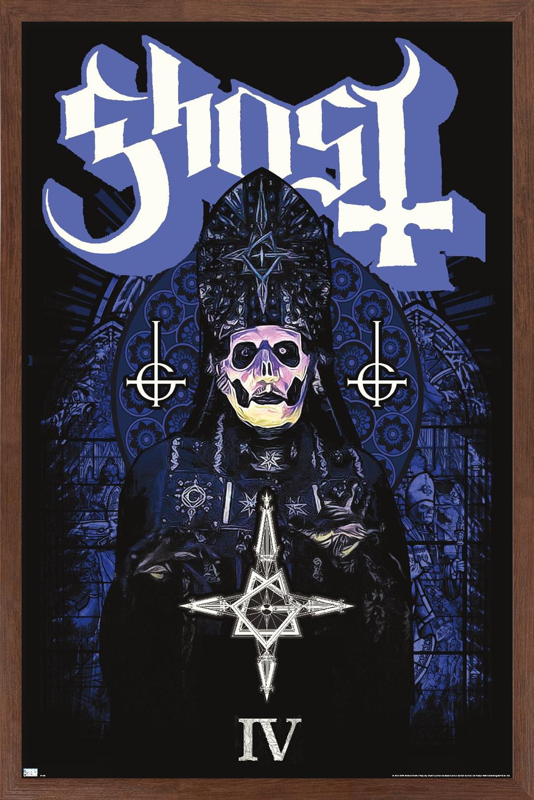 Ghost - Stained Glass Wall Poster, 14.725" x 22.375" Framed - Walmart.com