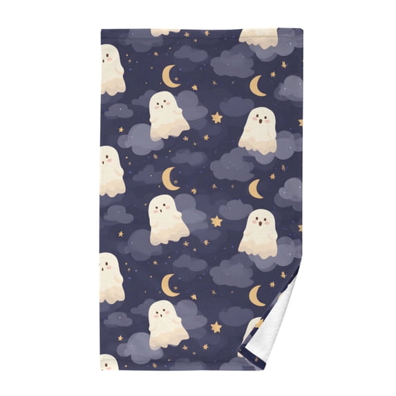 Ghost Star Moon Bath Towel 100% Cotton Soft Thick High Absorbency Hand ...