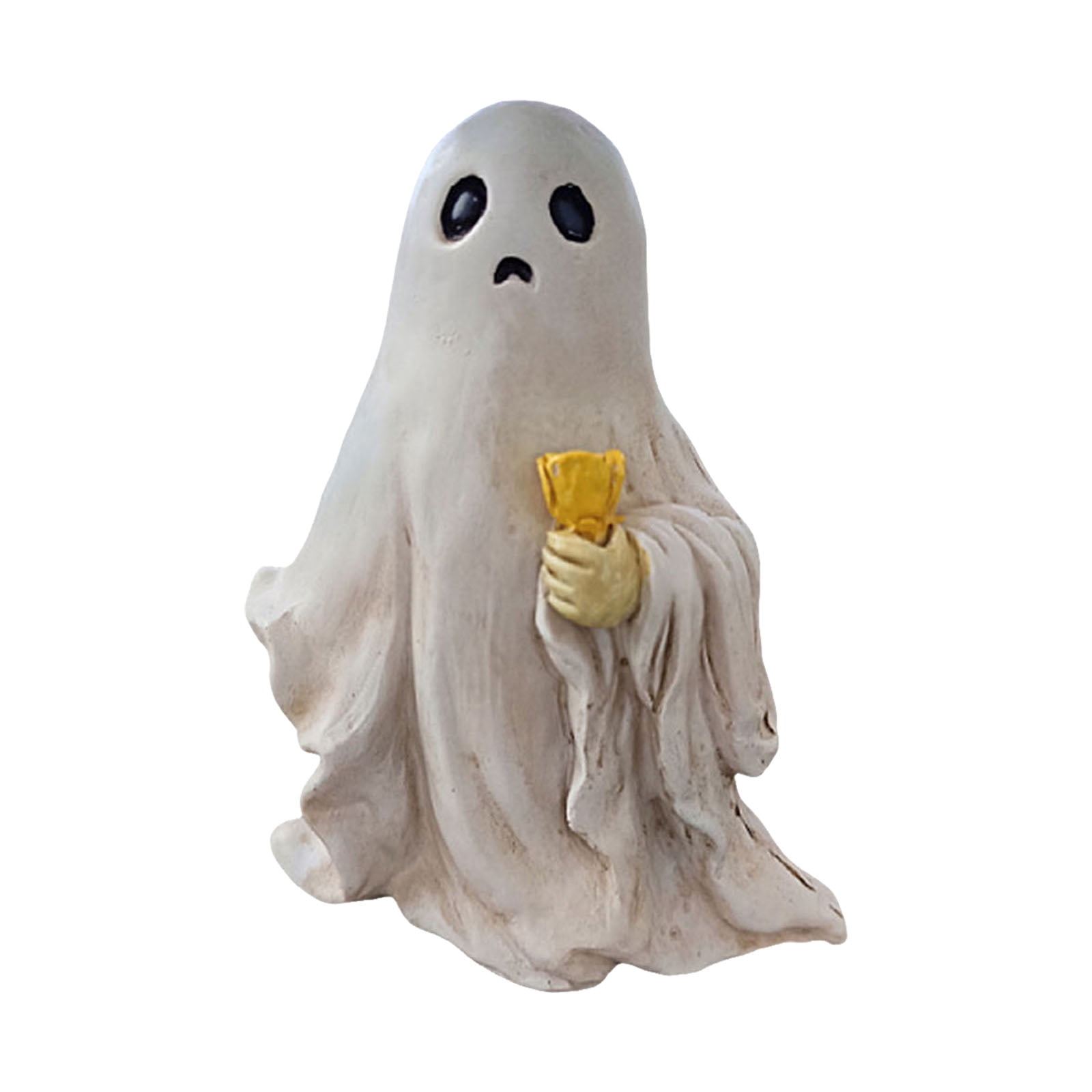 Ghost Statue Halloween Decorations White Resin Garden Ghost Sculpture ...