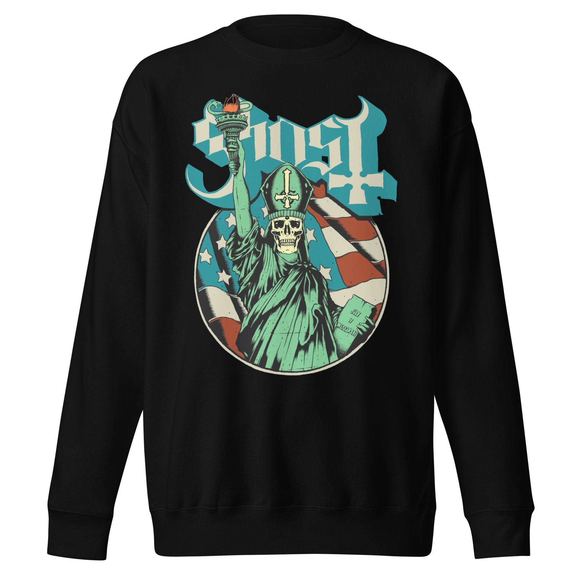 Ghost - Statue of Liberty Jumbo Print Unisex Sweatshirt - Black - 3XL ...