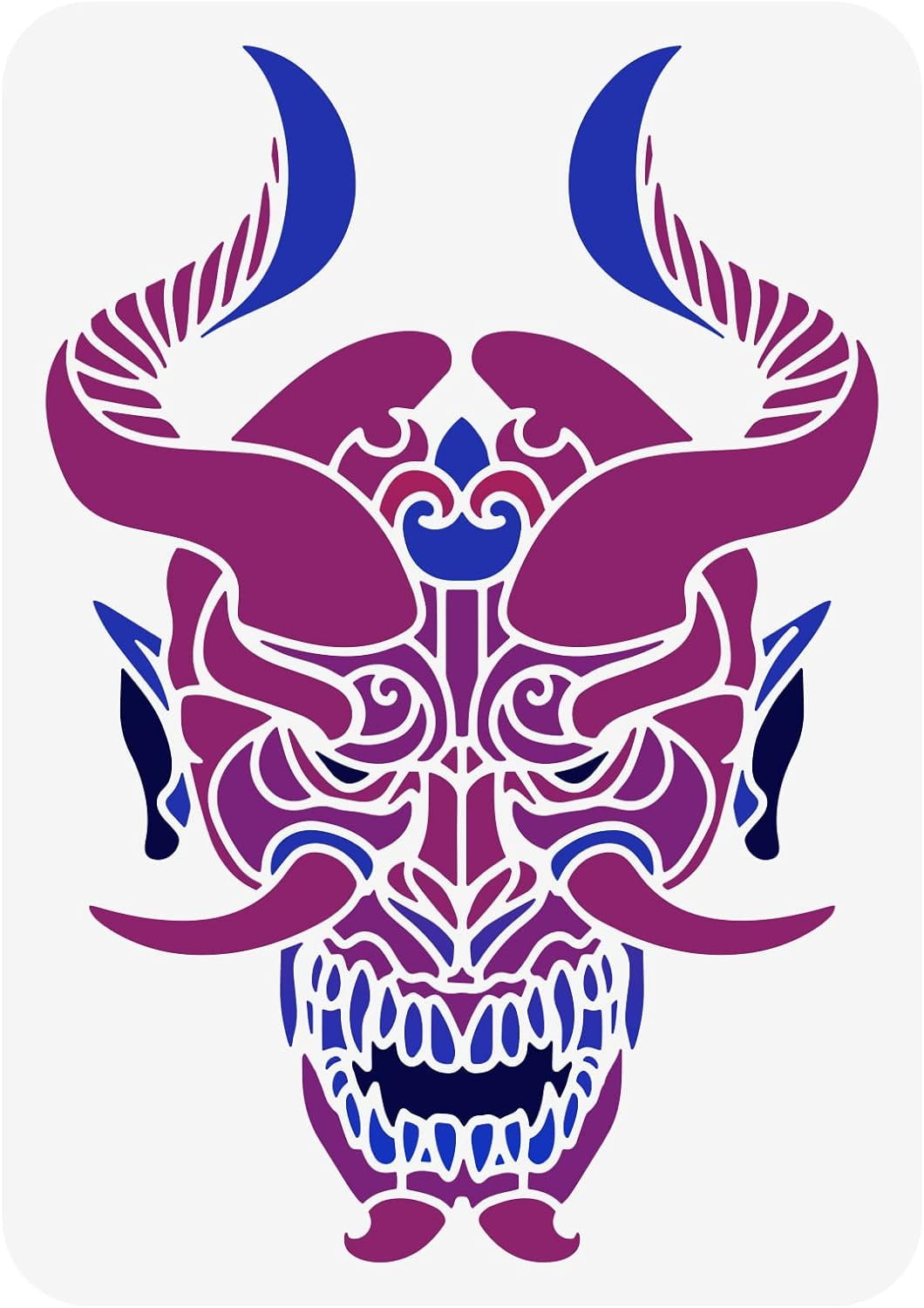 Ghost Stencil 11.7x8.3 inch Demon Logo Stencil Plastic Ghost Mask ...